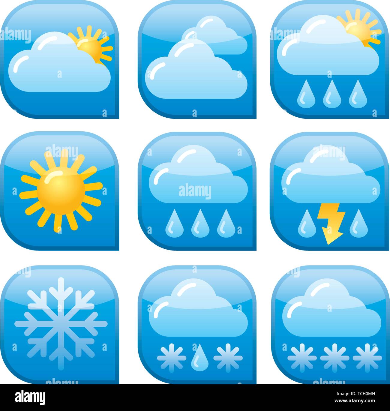 Weather icon set design Stock Vector Images - Alamy