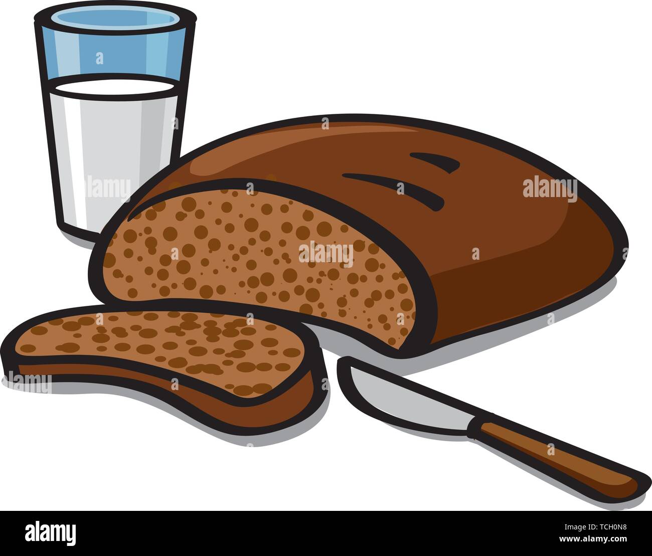 Milk breads Stock Vector Images - Alamy