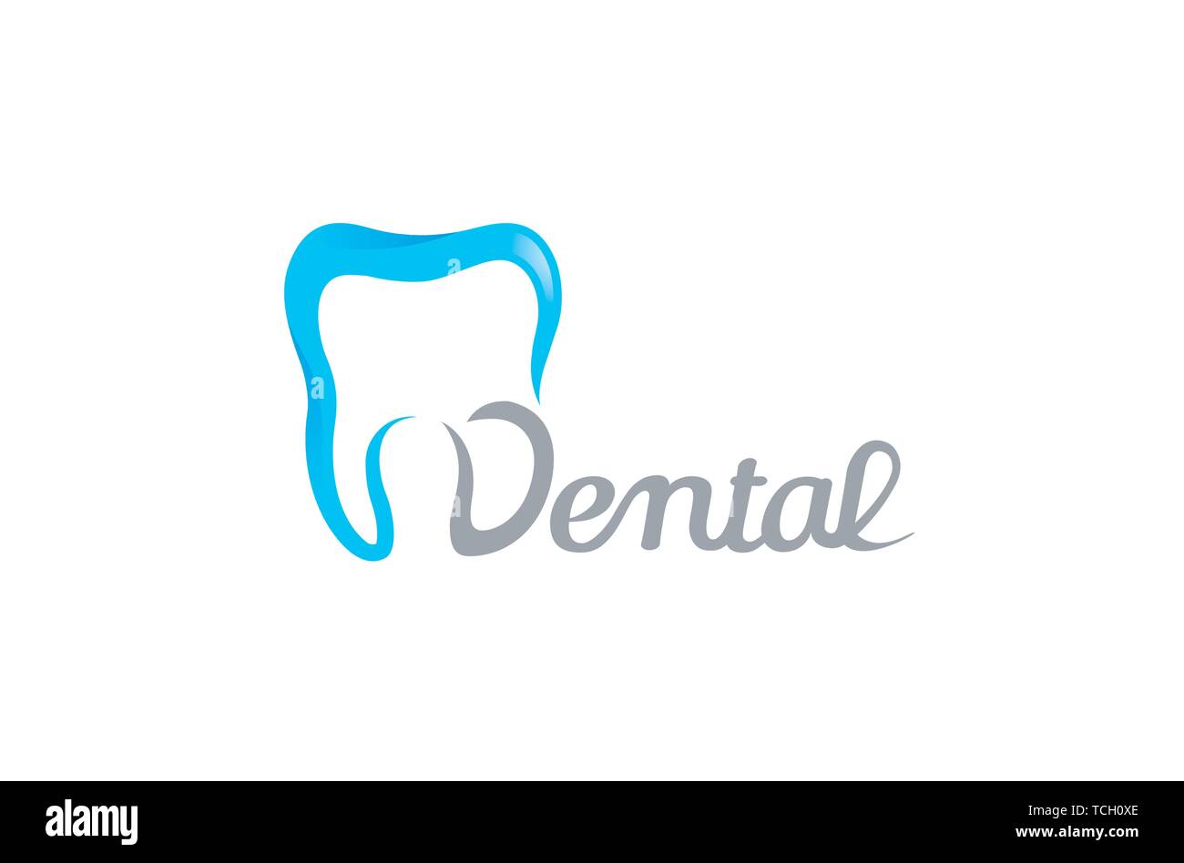 Creative Clean Teeth Dental Text Logo Design Symbol Illustration Stock ...