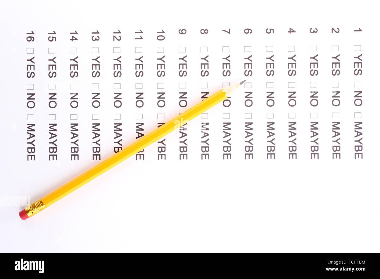 Yes no maybe symbol hi-res stock photography and images - Alamy