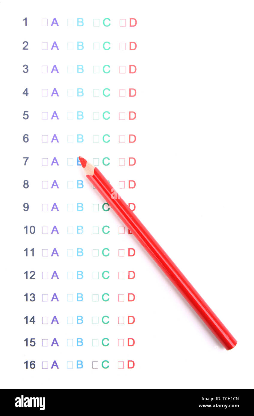 Medical test form Cut Out Stock Images & Pictures - Alamy