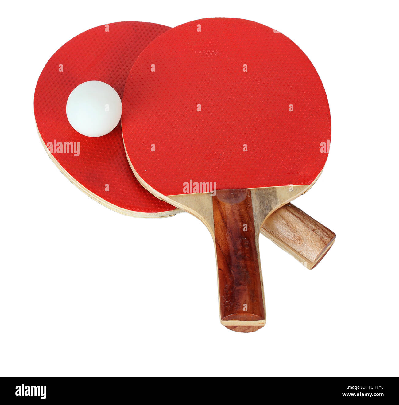ping-pong rackets and ball, isolated on white Stock Photo - Alamy