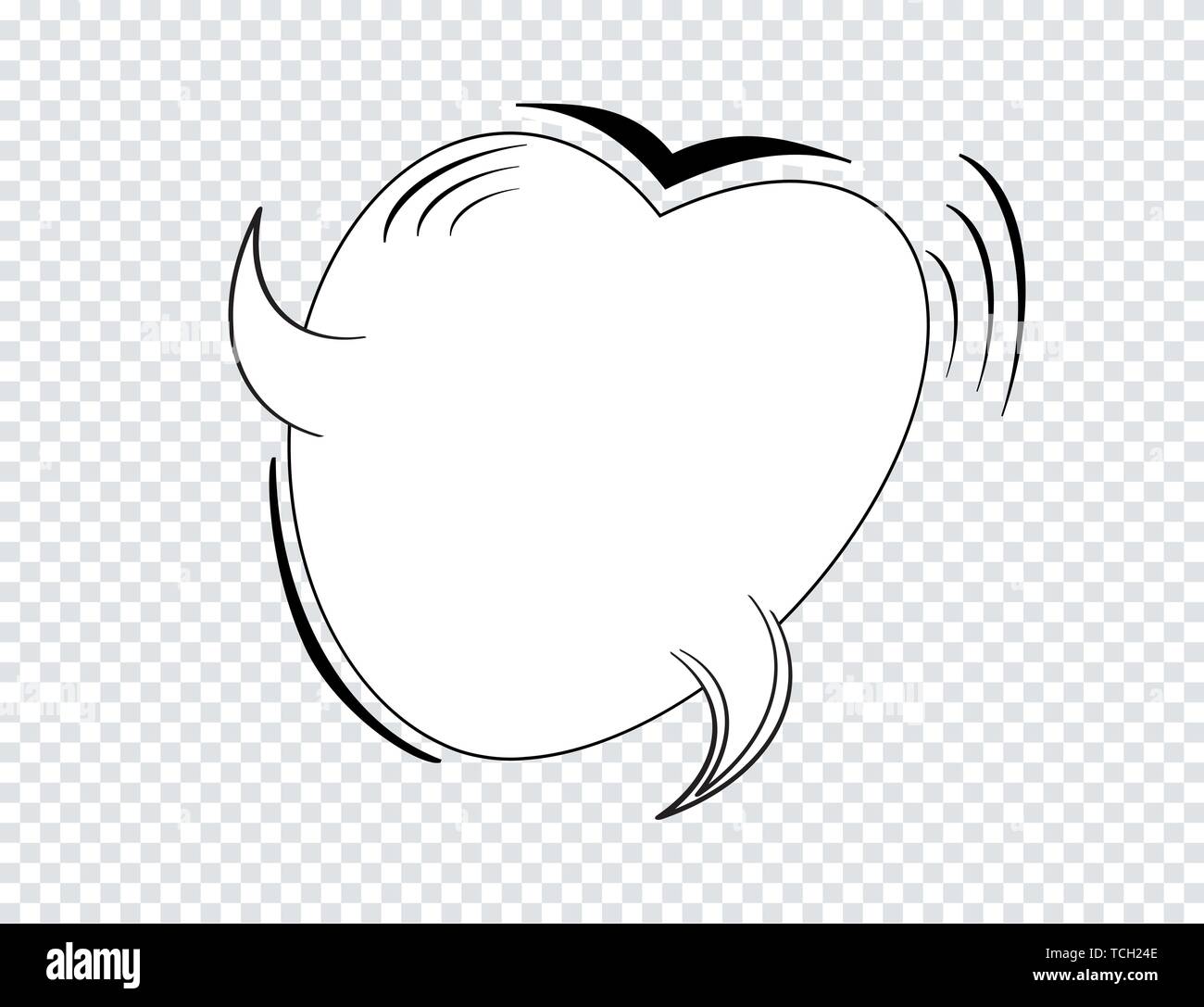 Cartoon speech bubbles on transparent background. Vector Illustration ...