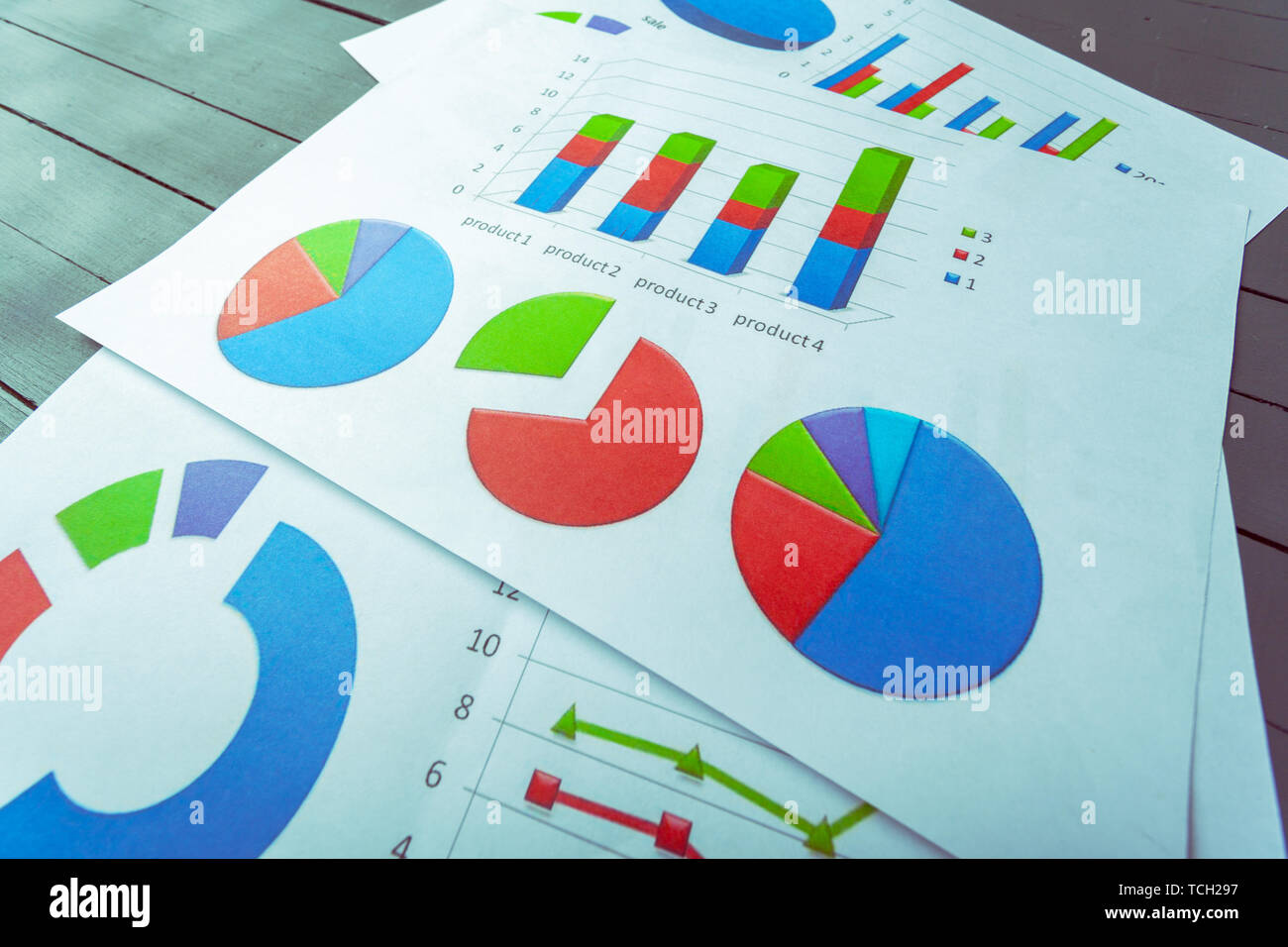 Graphical chart analysis Stock Photo - Alamy