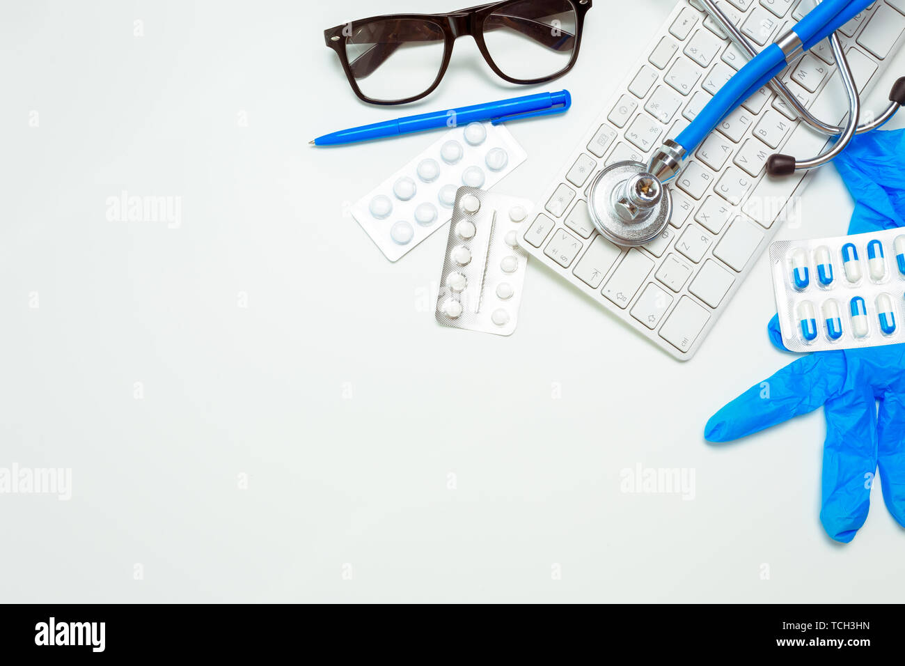 doctor workplace with a stethoscope Stock Photo - Alamy