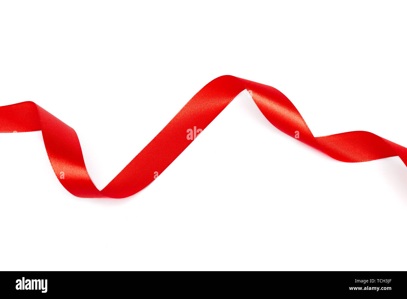 Red ribbon collection isolated on white Stock Photo - Alamy