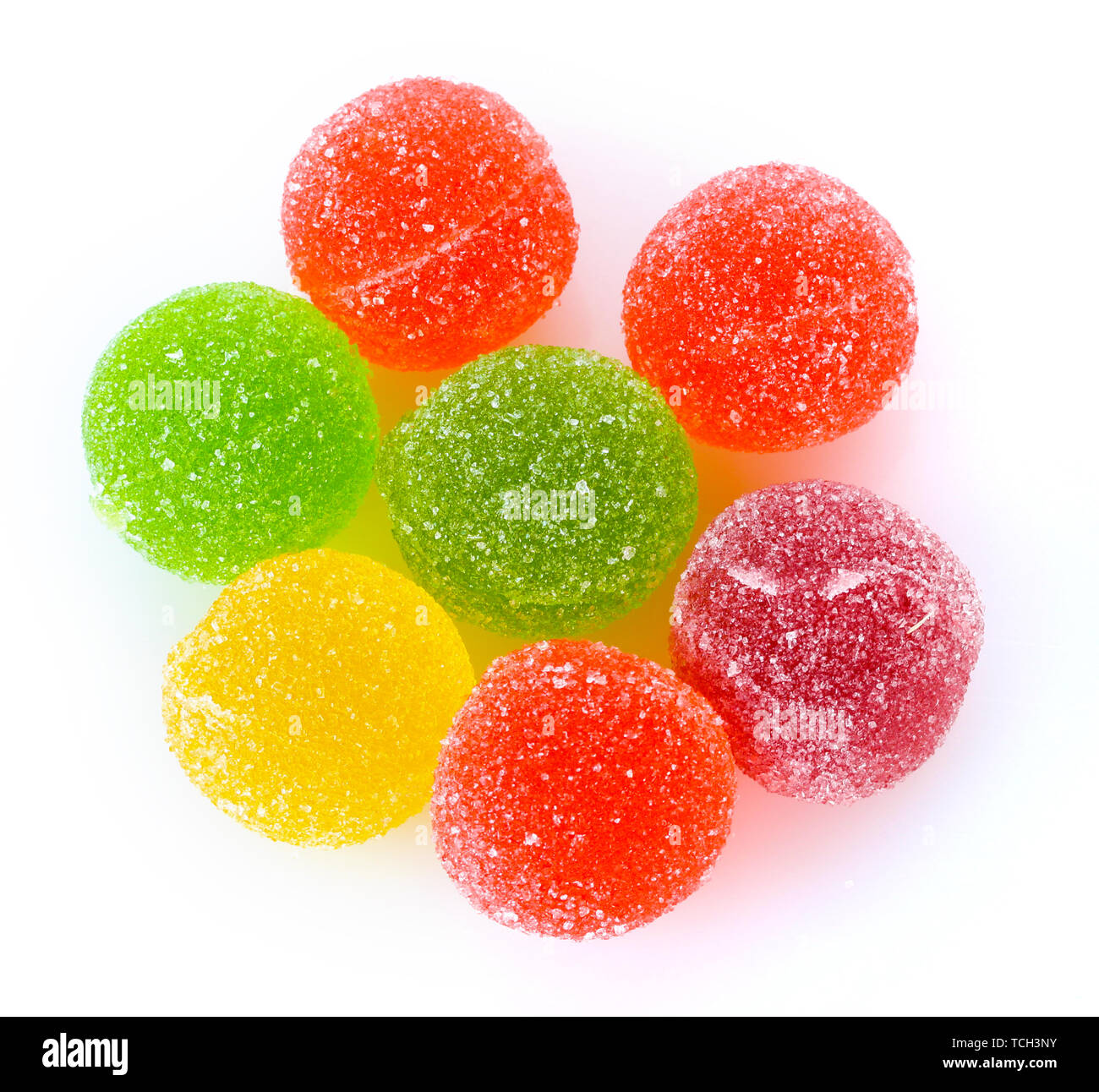 colorful jelly candies isolated on white Stock Photo - Alamy