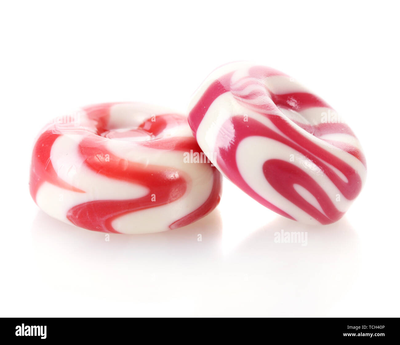 striped fruit candies isolated on white Stock Photo - Alamy