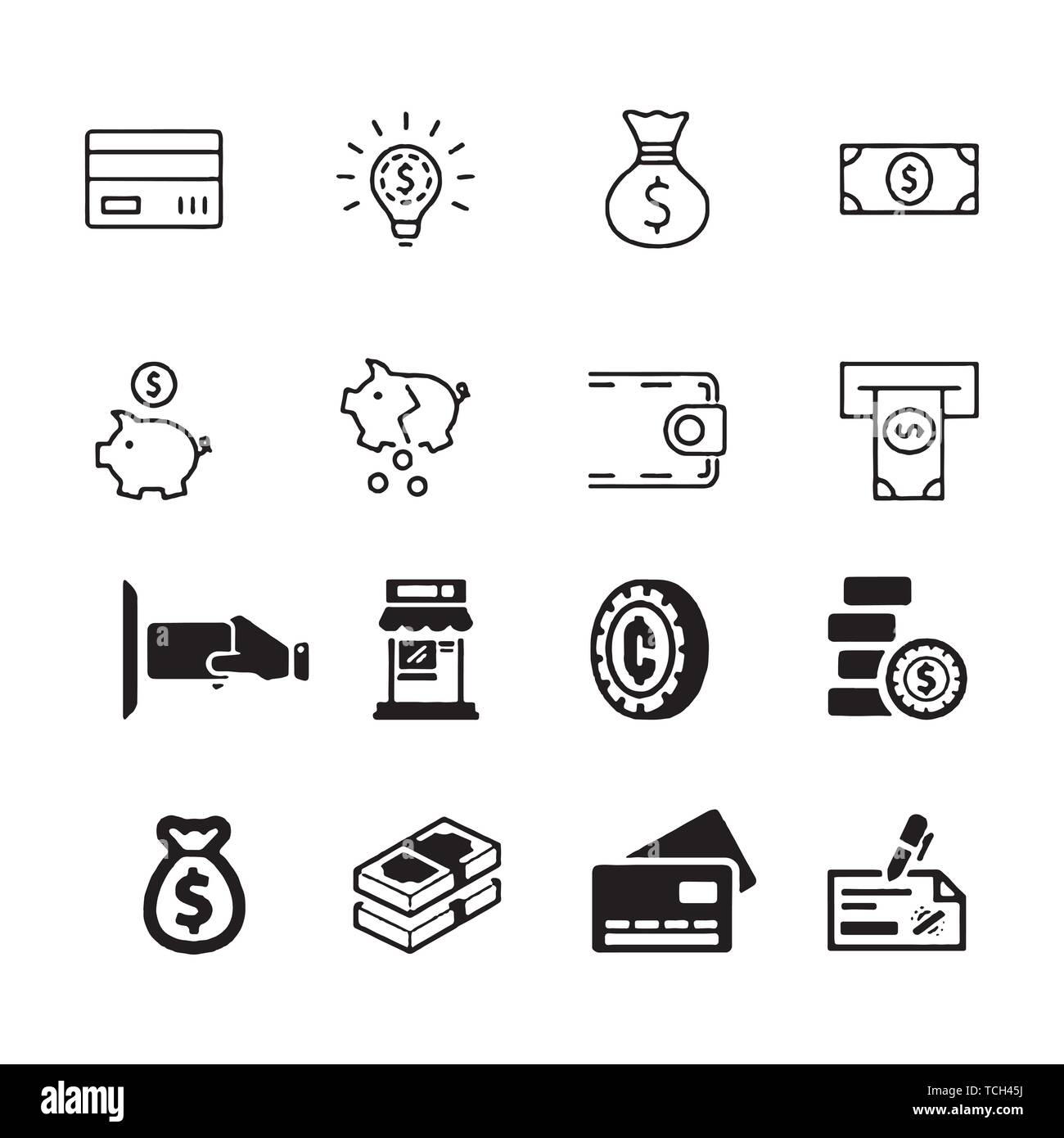 Money and payment icons. Cash, Wallet and Coins. Account cashback ...