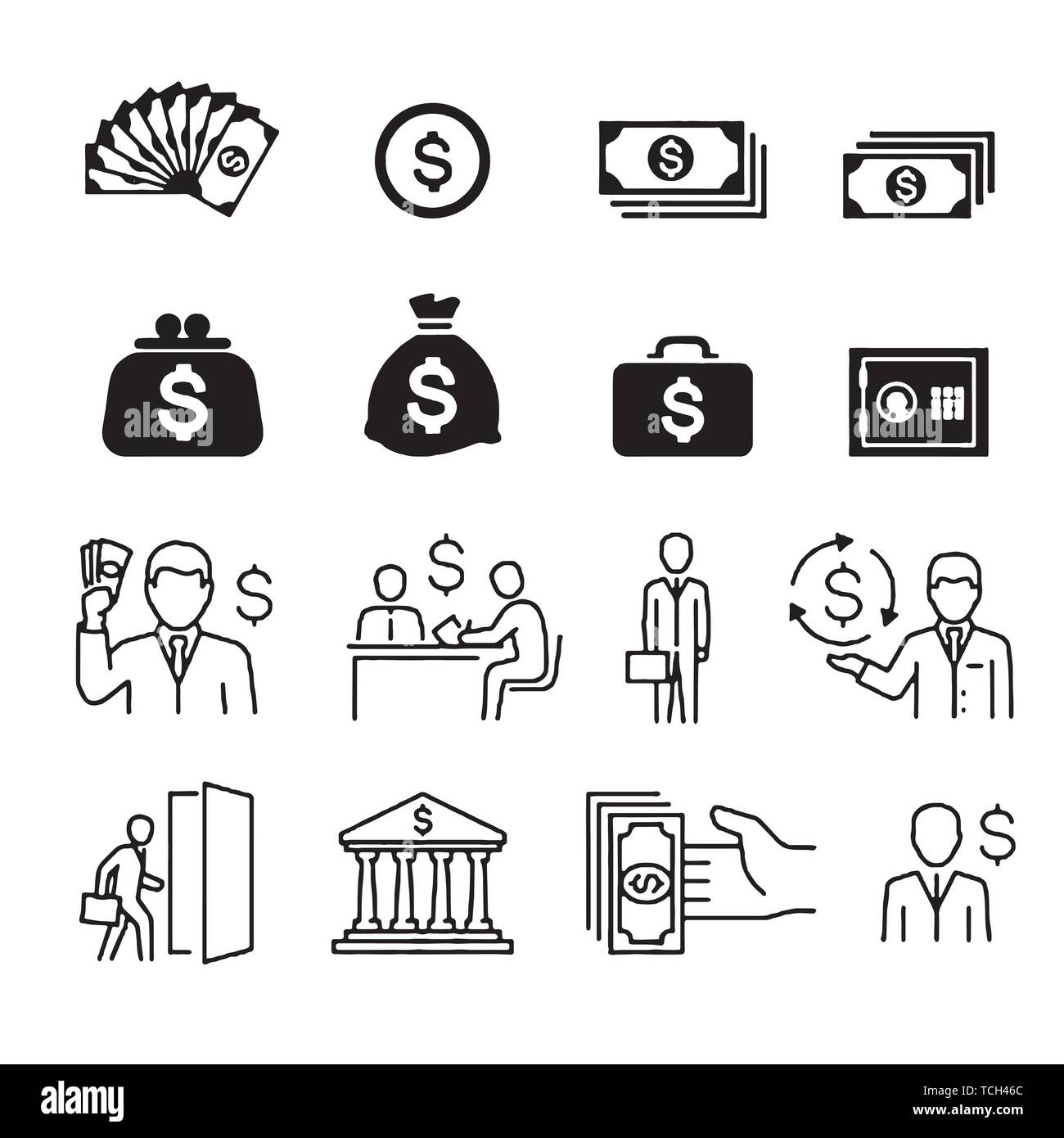 Money and payment icons. Cash, Wallet and Coins. Account cashback ...