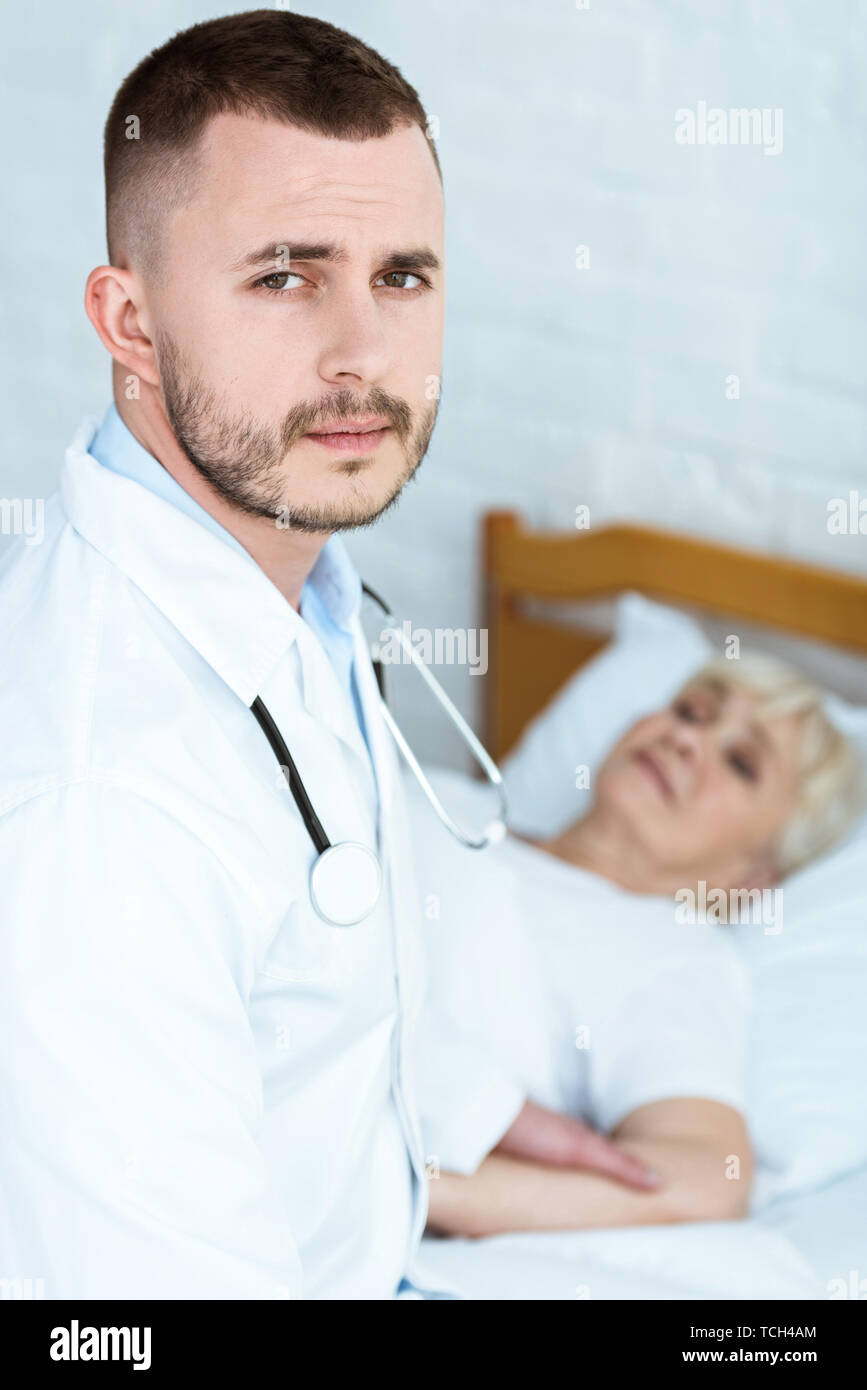 Sick man beard lying on hi-res stock photography and images - Alamy