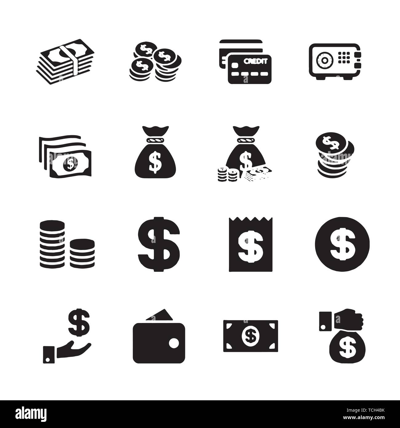 Money and payment icons. Cash, Wallet and Coins. Account cashback ...