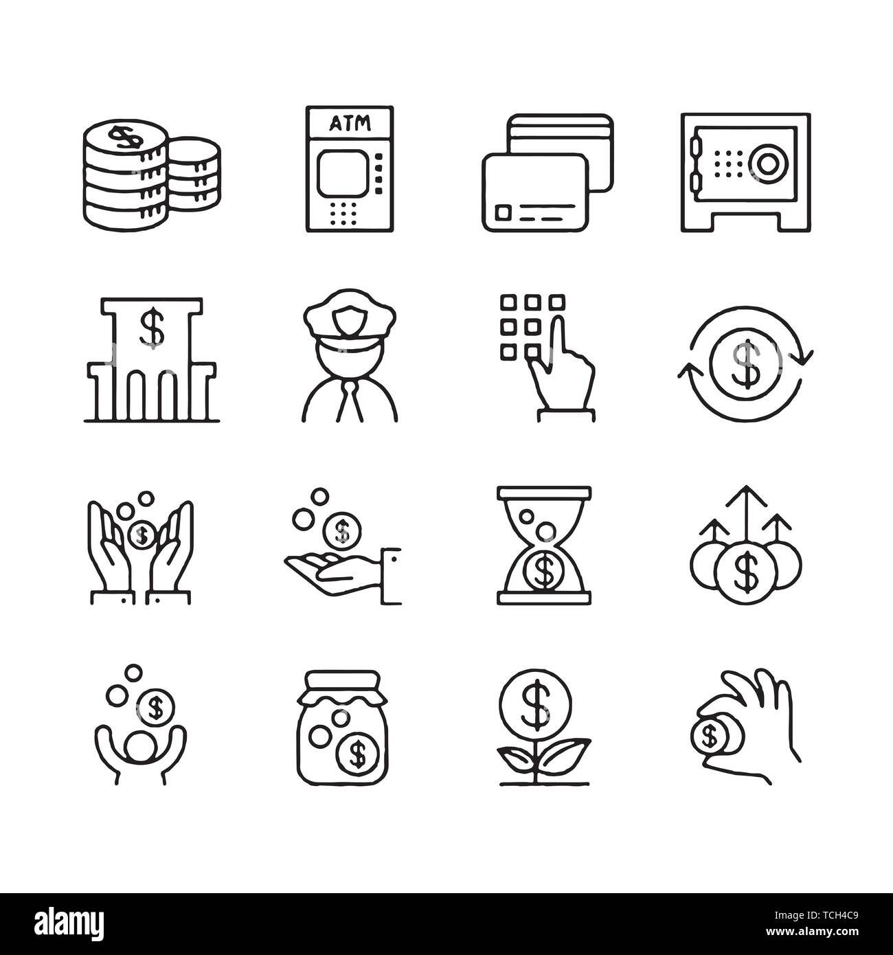 Money and payment icons. Cash, Wallet and Coins. Account cashback ...