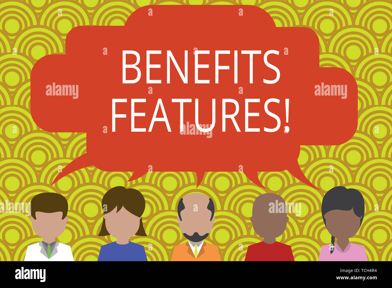 Conceptual hand writing showing Benefits Features. Concept meaning ...