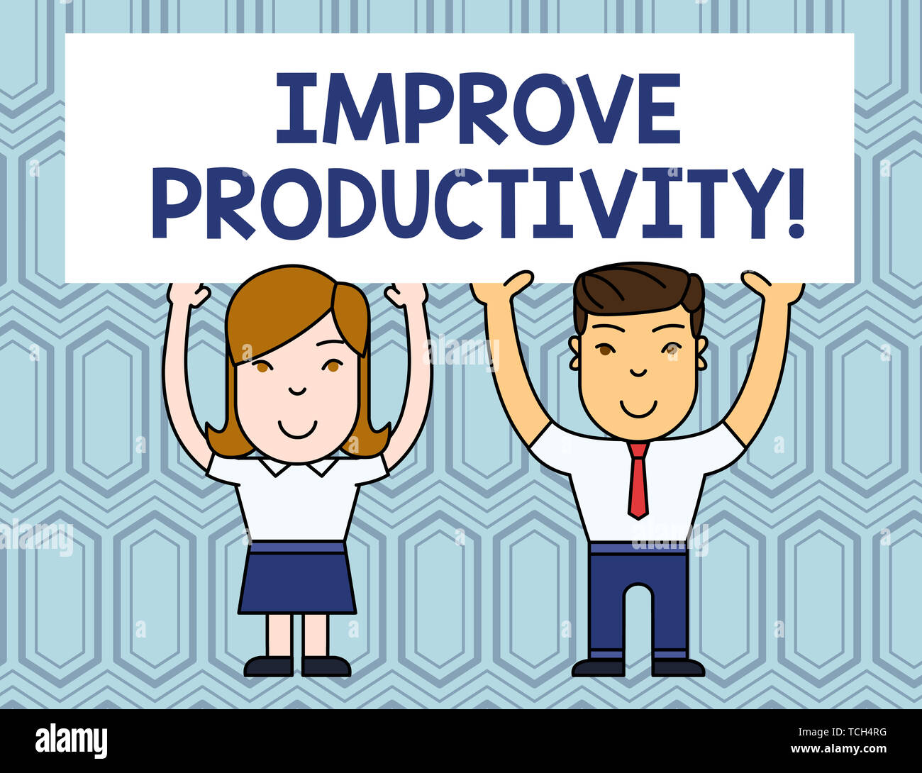 Text sign showing Improve Productivity. Business photo showcasing ...
