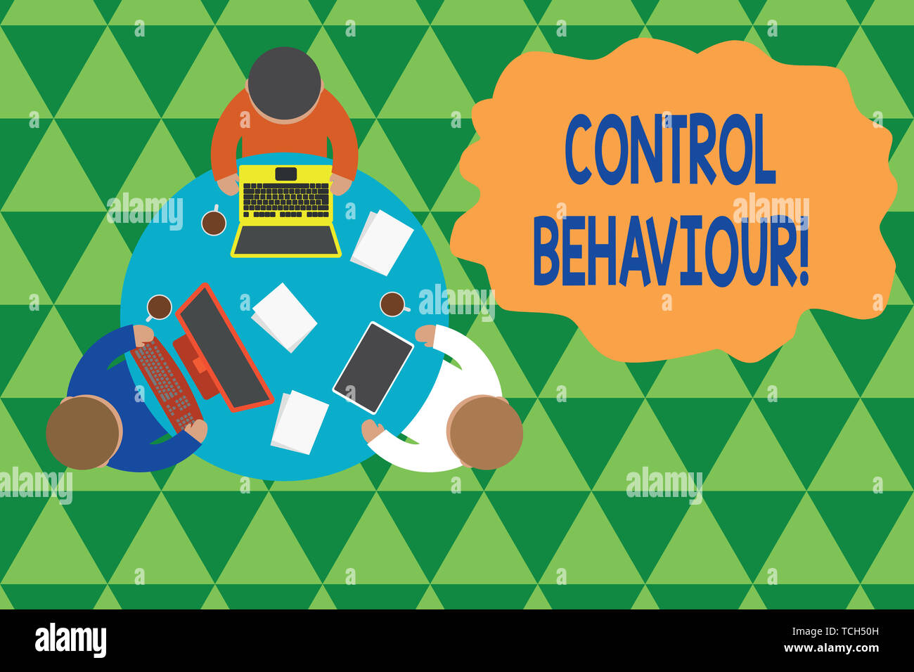 Writing note showing Control Behaviour. Business concept for Exercise ...