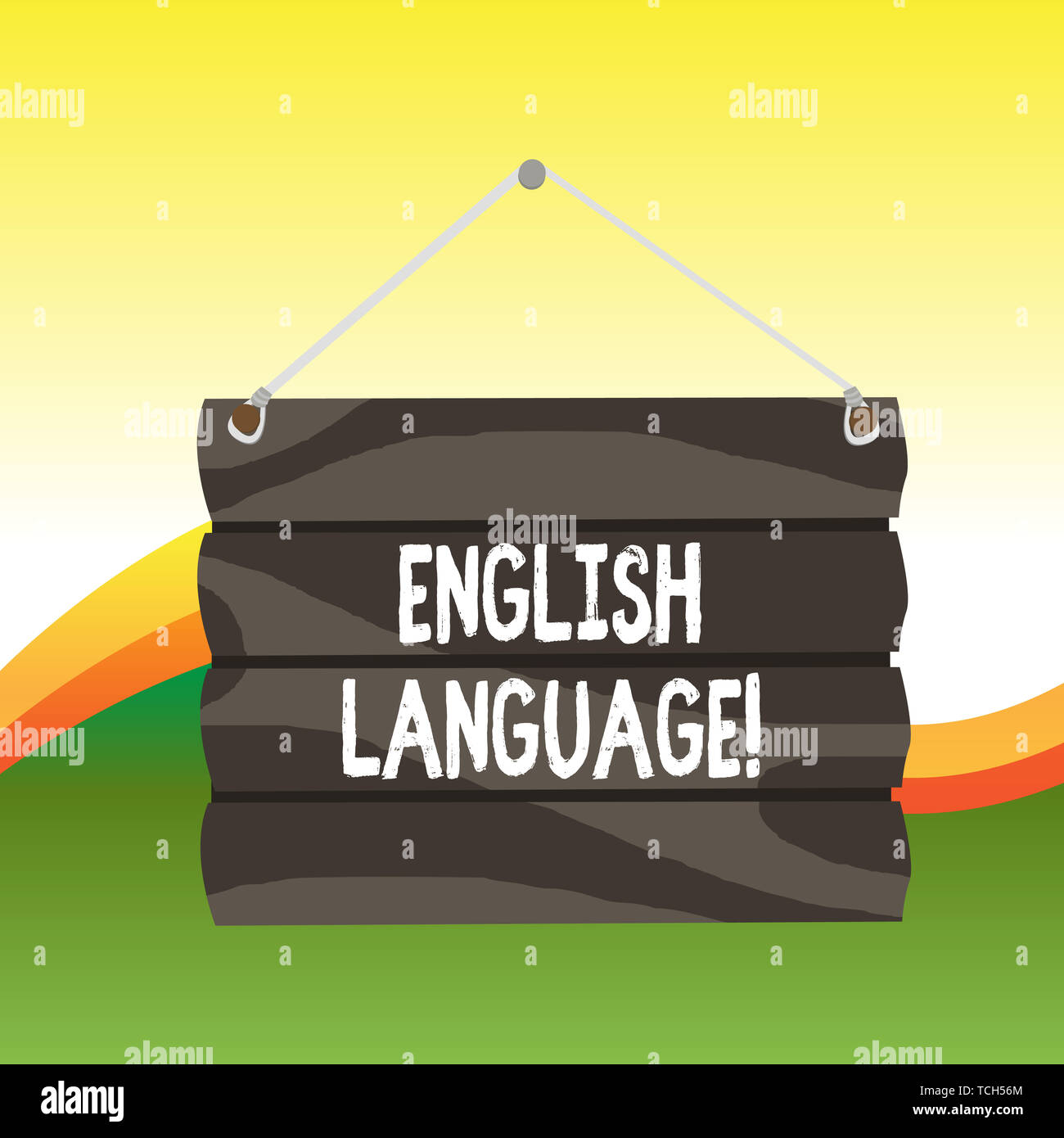 Text sign showing English Language. Business photo text third spoken ...