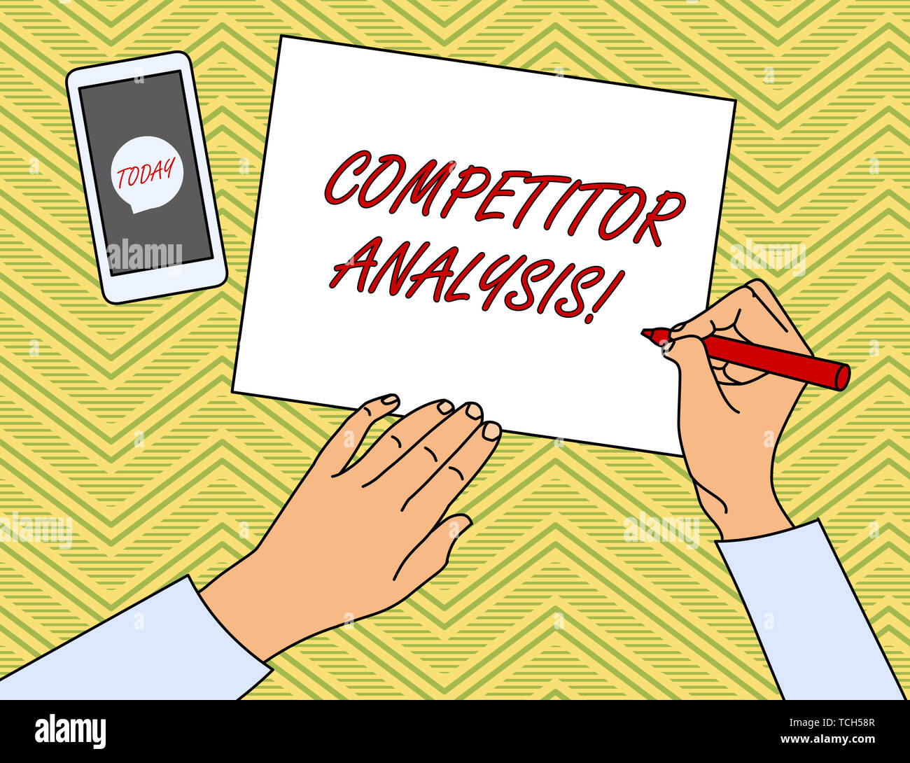 Writing note showing Competitor Analysis. Business concept for ...