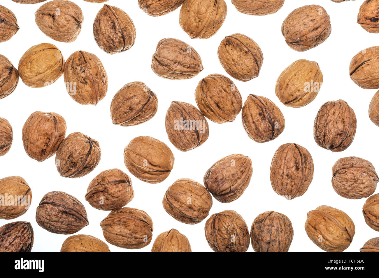 Texture with nuts. Isolated on white background Stock Photo - Alamy