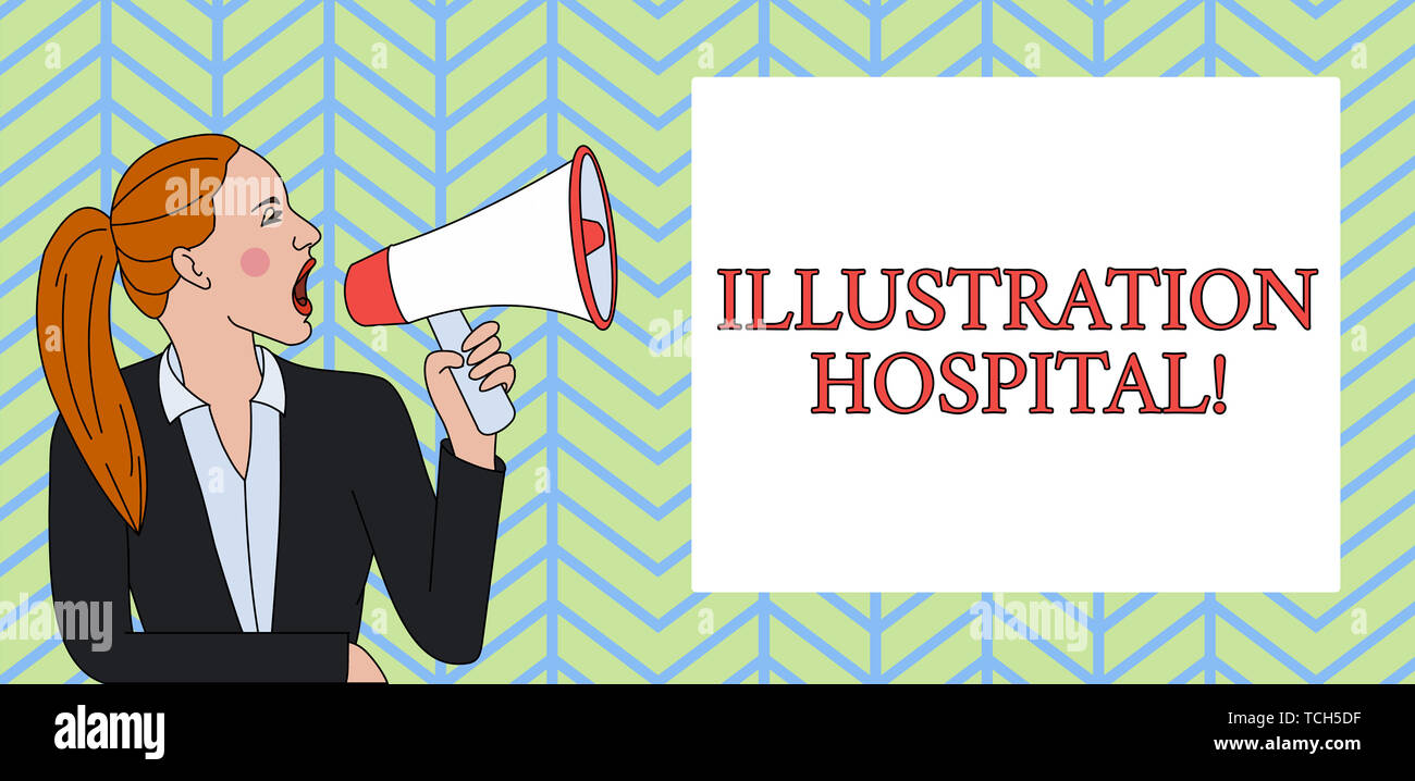 Conceptual hand writing showing Illustration Hospital. Concept meaning ...