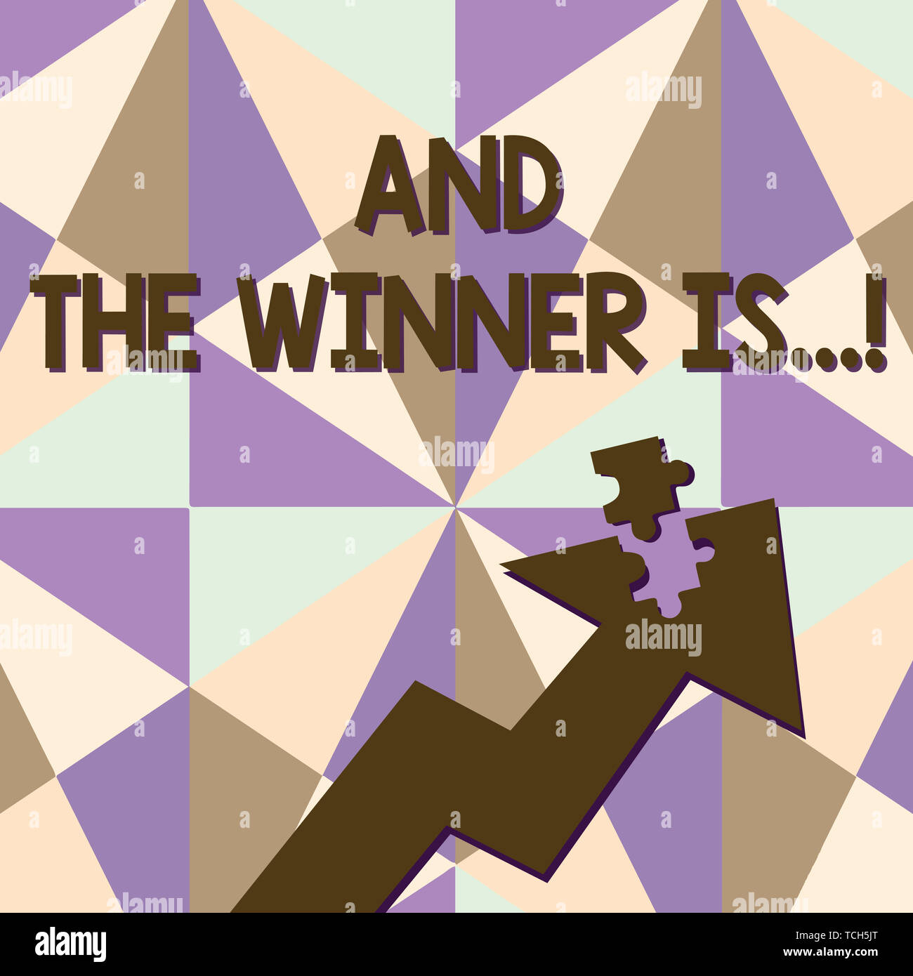 Text sign showing And The Winner Is. Business photo text announcing who ...