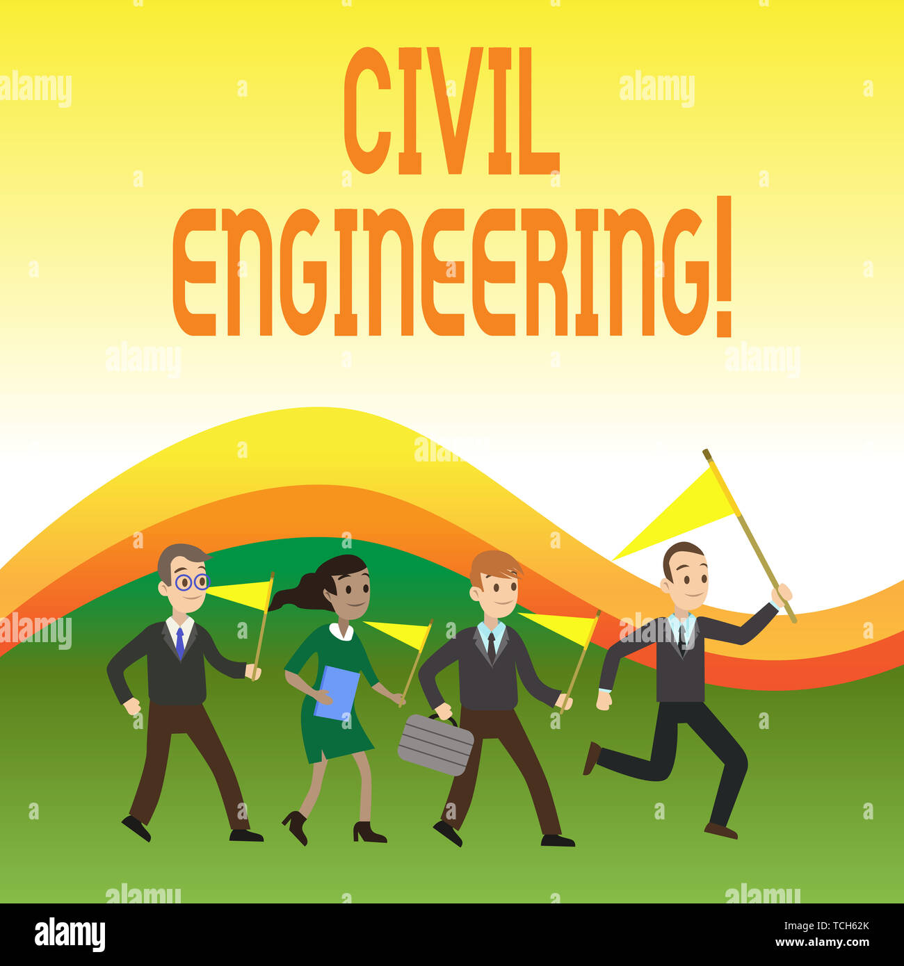 Writing note showing Civil Engineering. Business concept for Planning ...