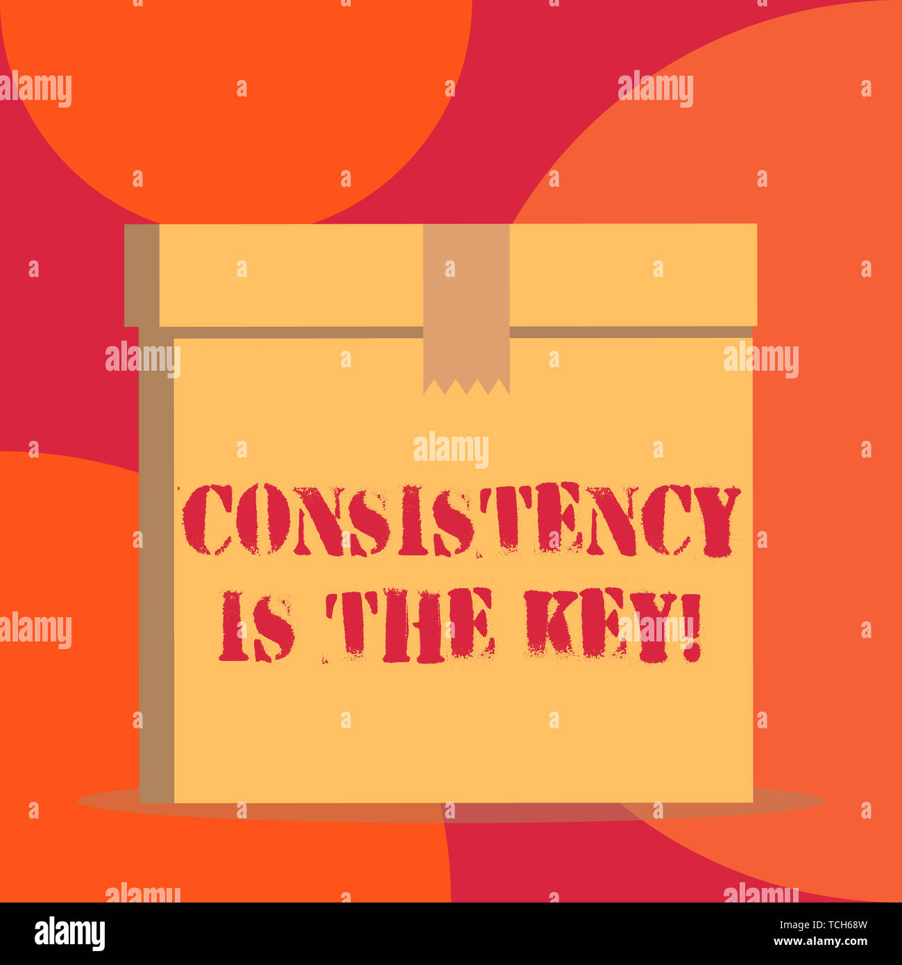 Text sign showing Consistency Is The Key. Business photo showcasing by ...