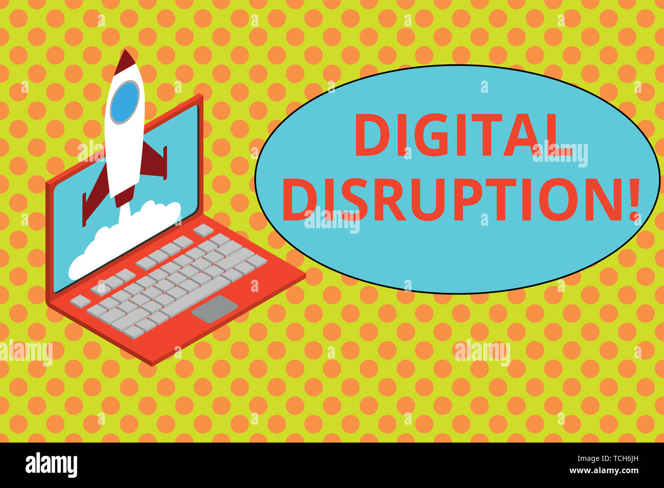 Text sign showing Digital Disruption. Business photo showcasing Changes ...