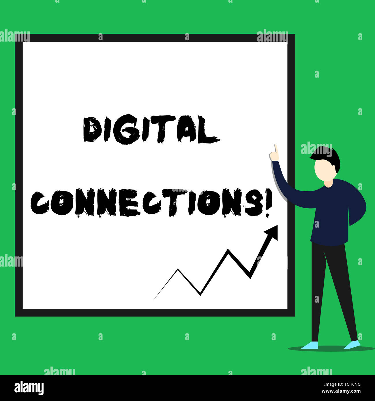 Writing note showing Digital Connections. Business concept for Powerful ...