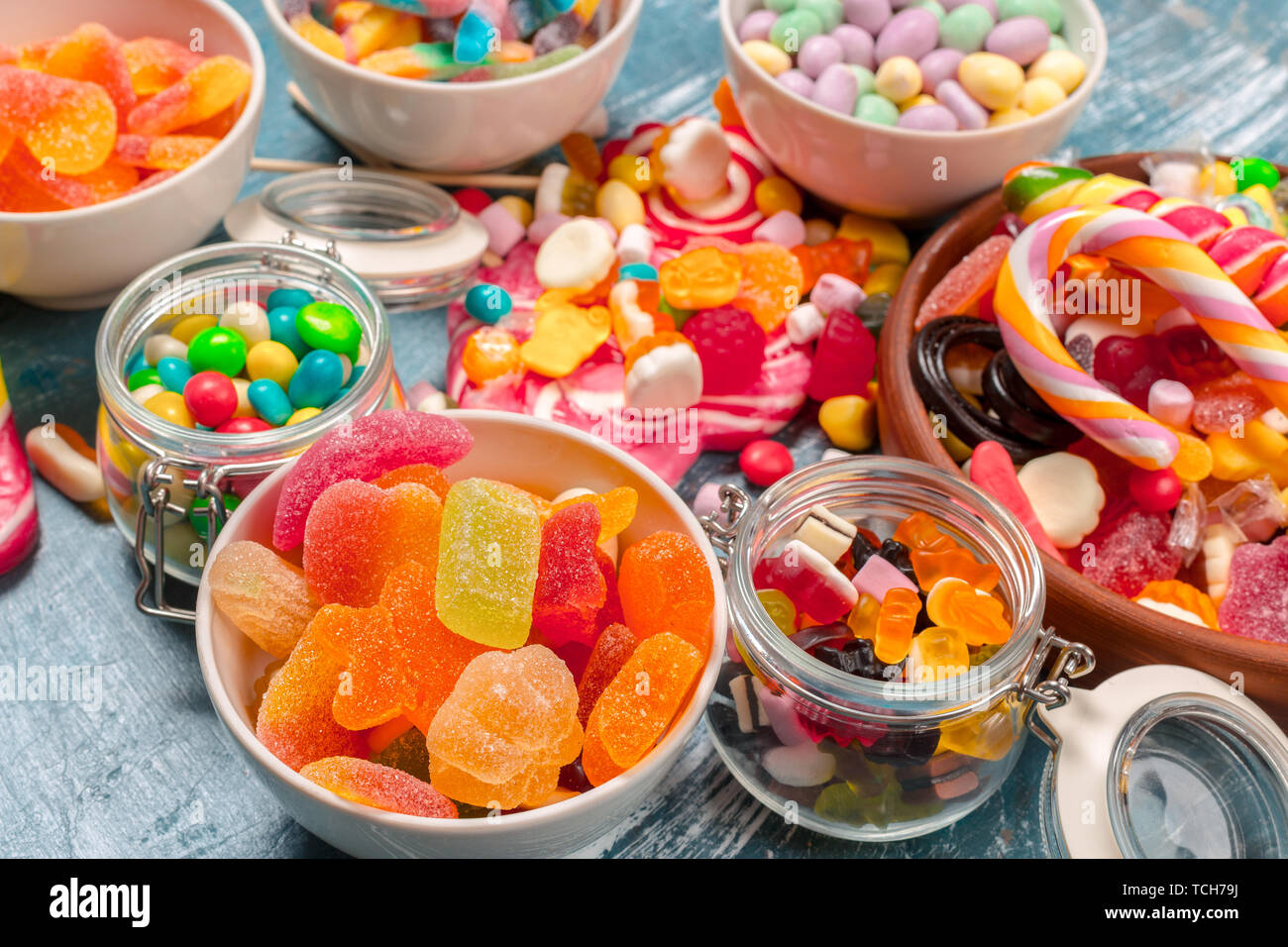 Colorful Candies mixed Stock Photo - Alamy