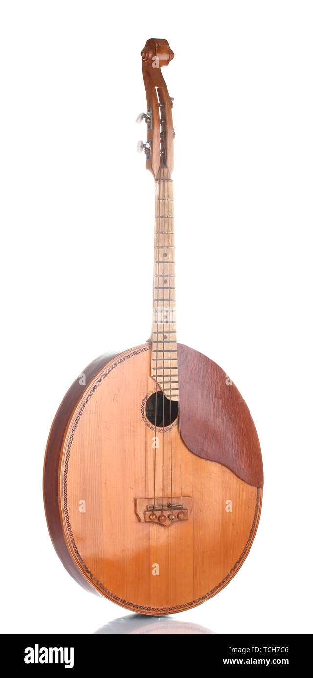 Retro kobza- Ukrainian musical instrument isolated on white Stock Photo ...