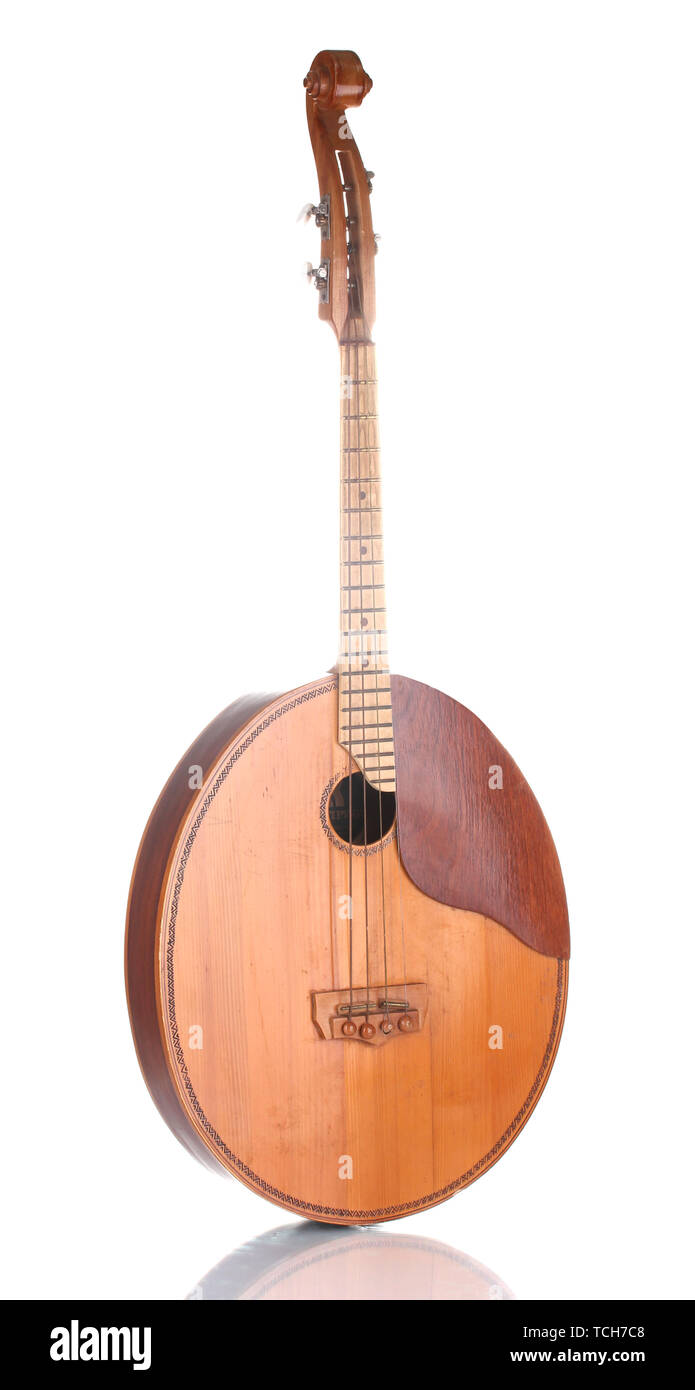 Retro kobza- Ukrainian musical instrument isolated on white Stock Photo ...