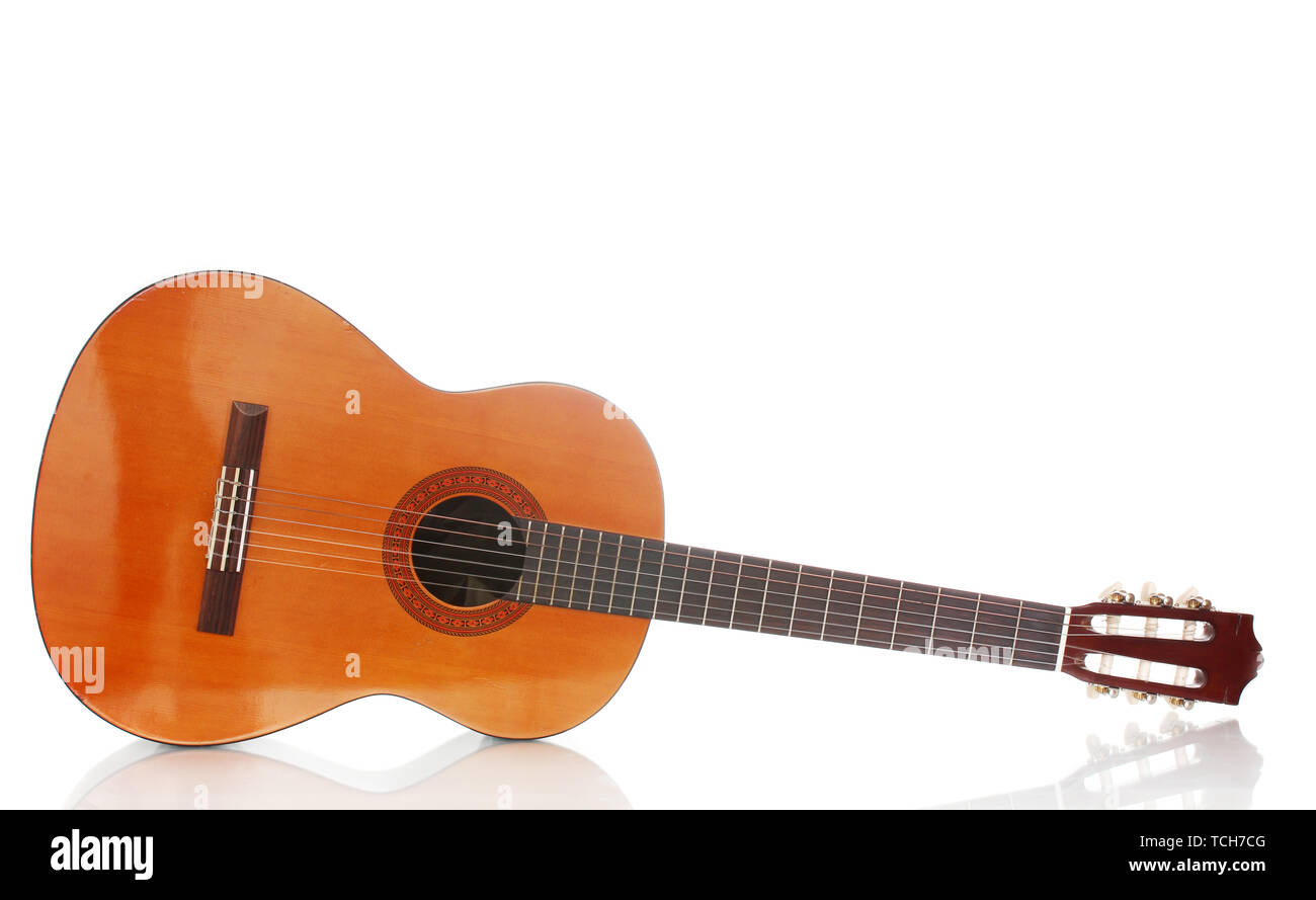 retro guitar isolated on white Stock Photo - Alamy