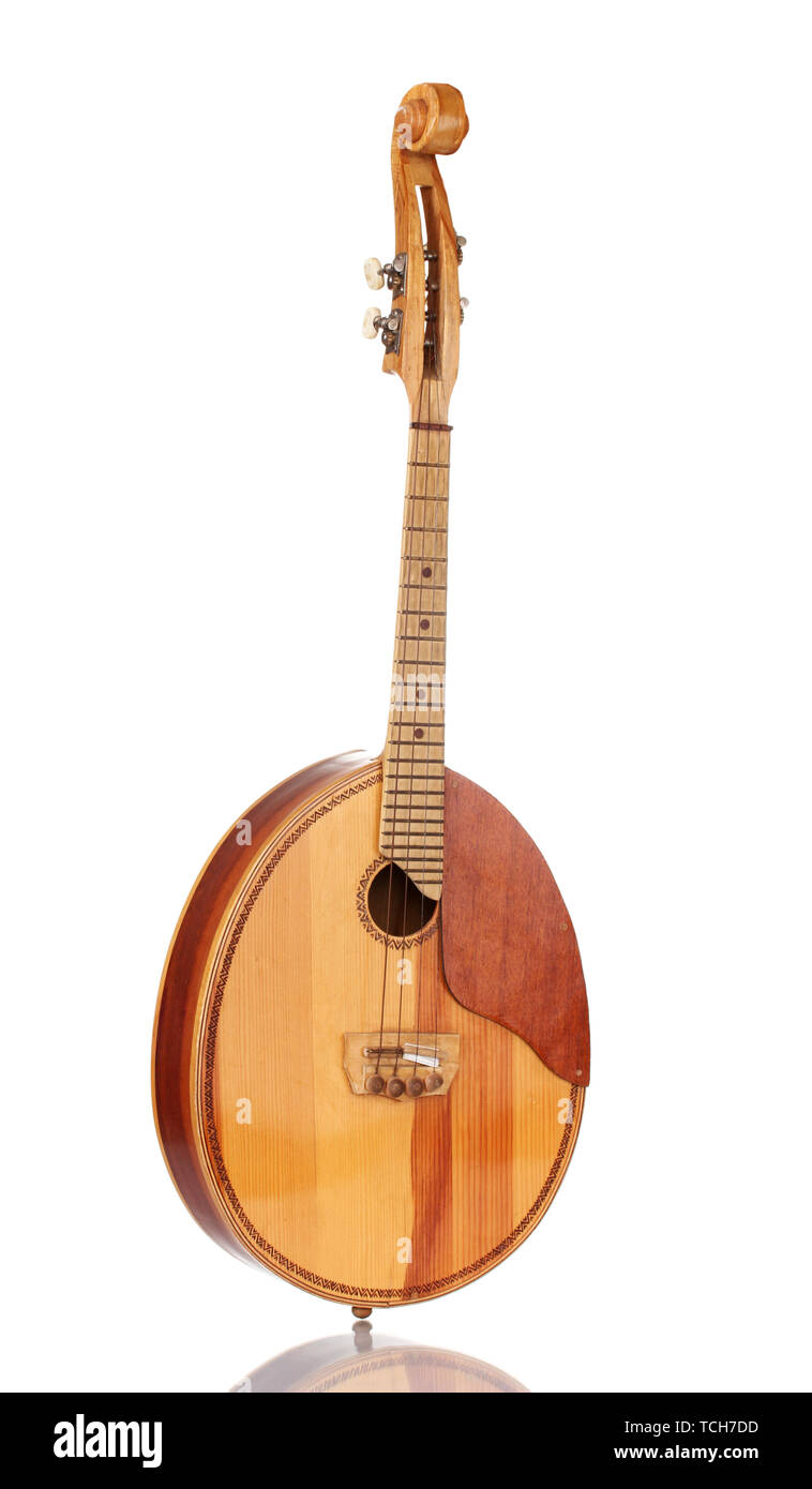 Retro kobza- Ukrainian musical instrument isolated on white Stock Photo ...