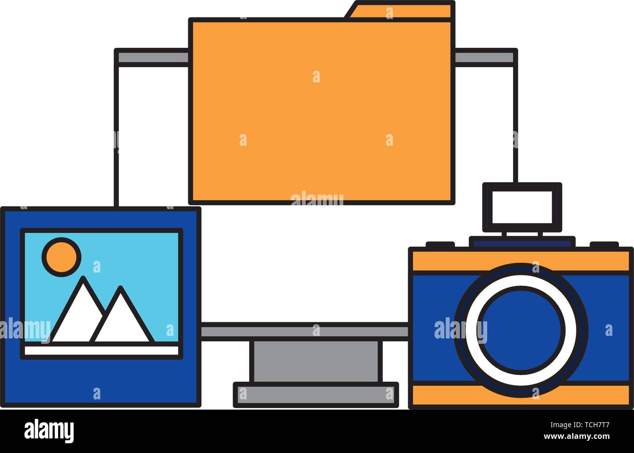 computer camera photo folder file Stock Vector Image & Art - Alamy