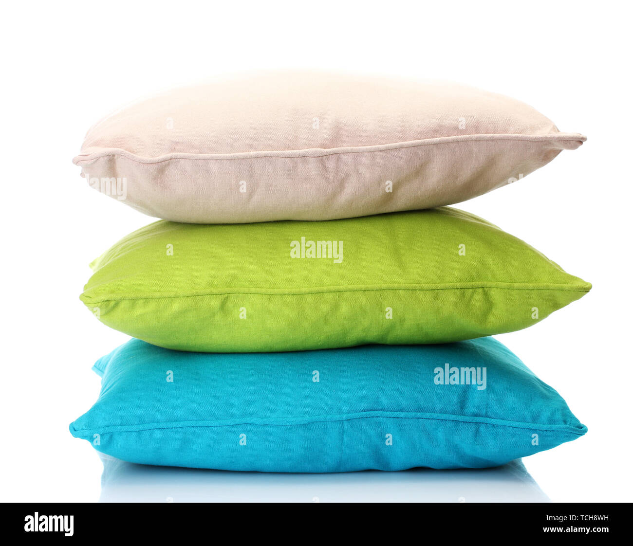 bright pillows isolated on white Stock Photo - Alamy