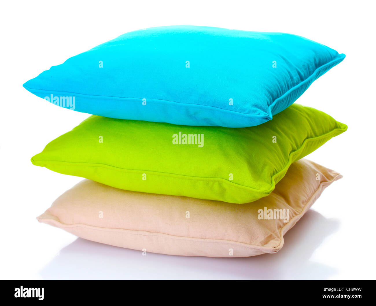 bright pillows isolated on white Stock Photo - Alamy
