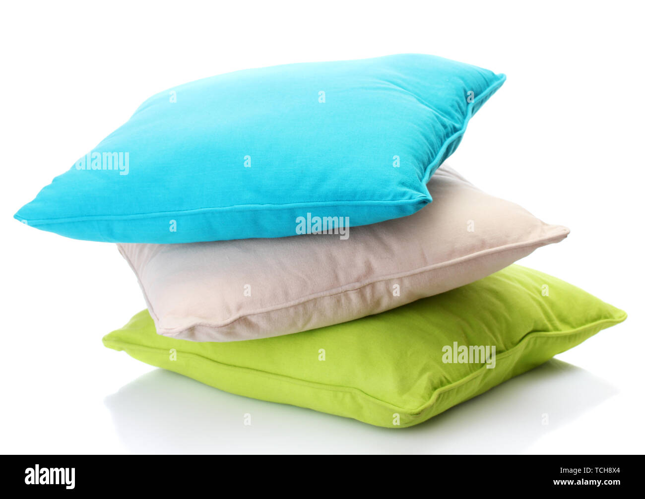 bright pillows isolated on white Stock Photo - Alamy