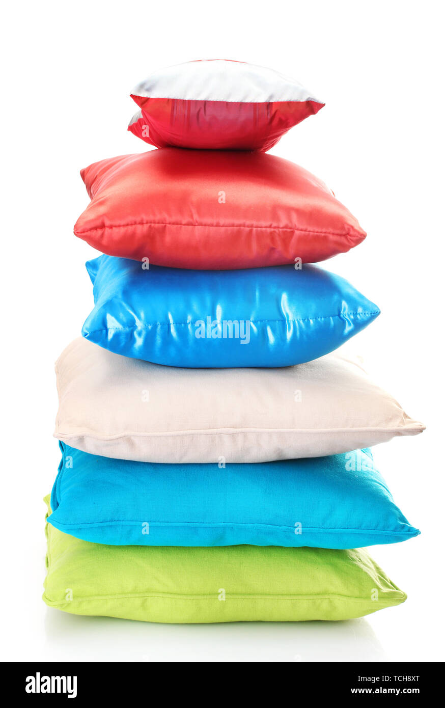 bright pillows isolated on white Stock Photo - Alamy