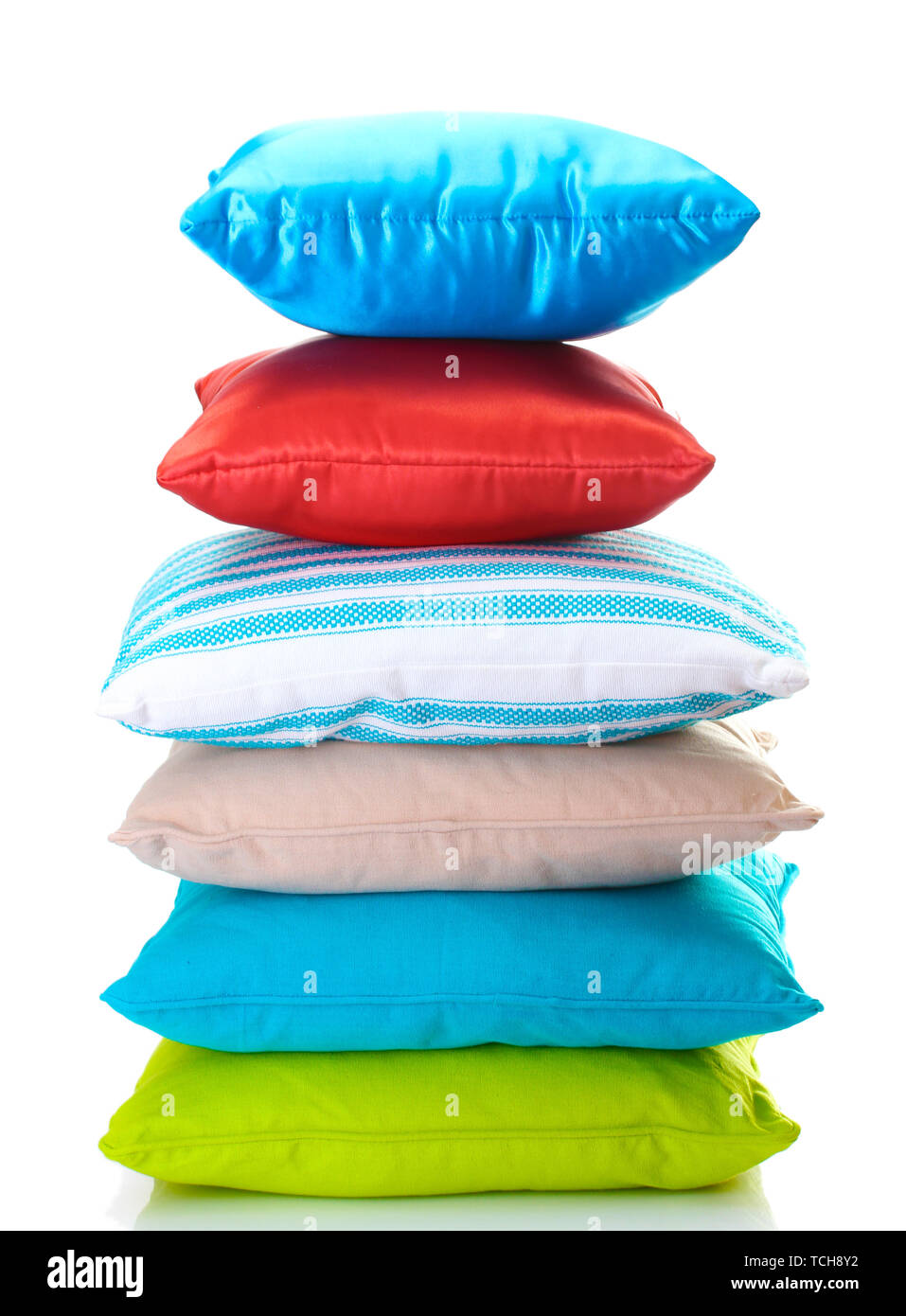 bright pillows isolated on white Stock Photo - Alamy