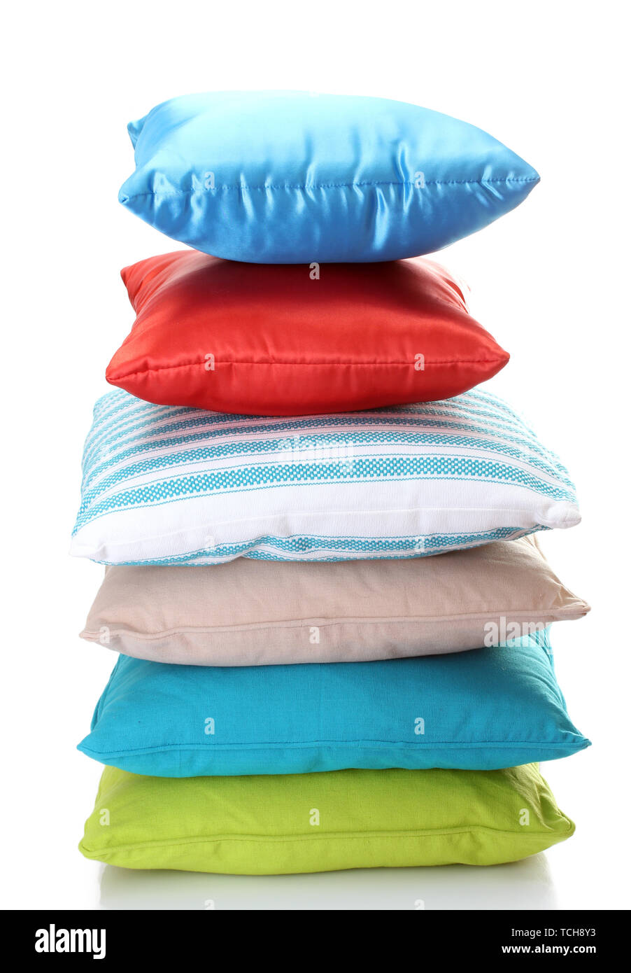 bright pillows isolated on white Stock Photo - Alamy