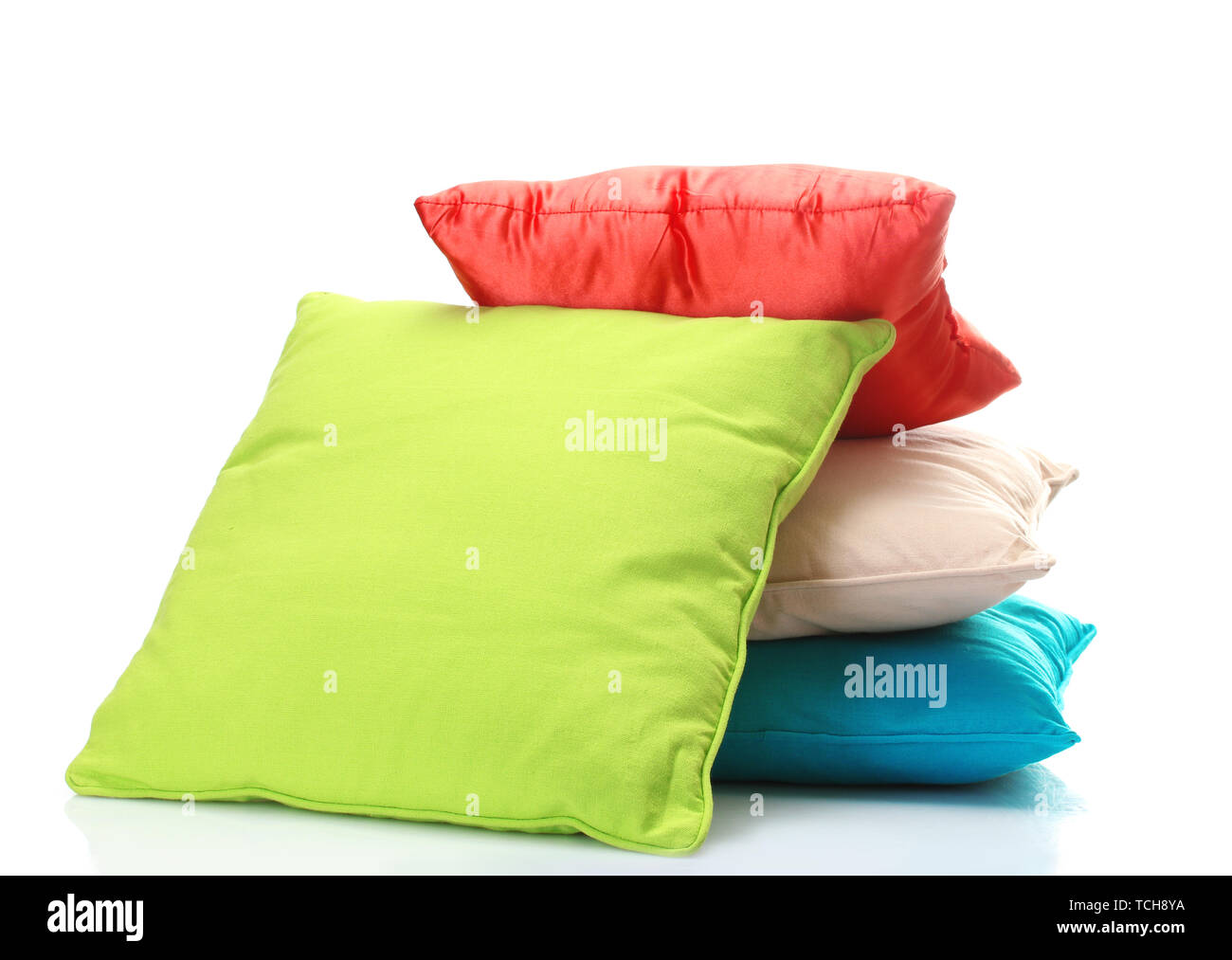 bright pillows isolated on white Stock Photo - Alamy