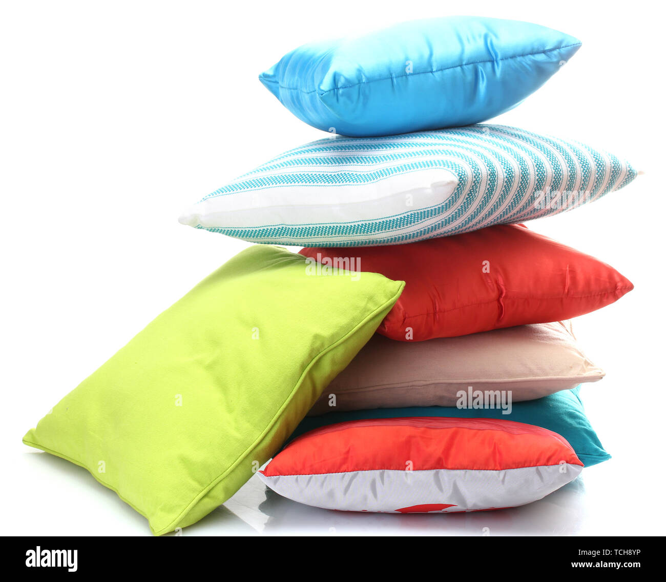 bright pillows isolated on white Stock Photo - Alamy