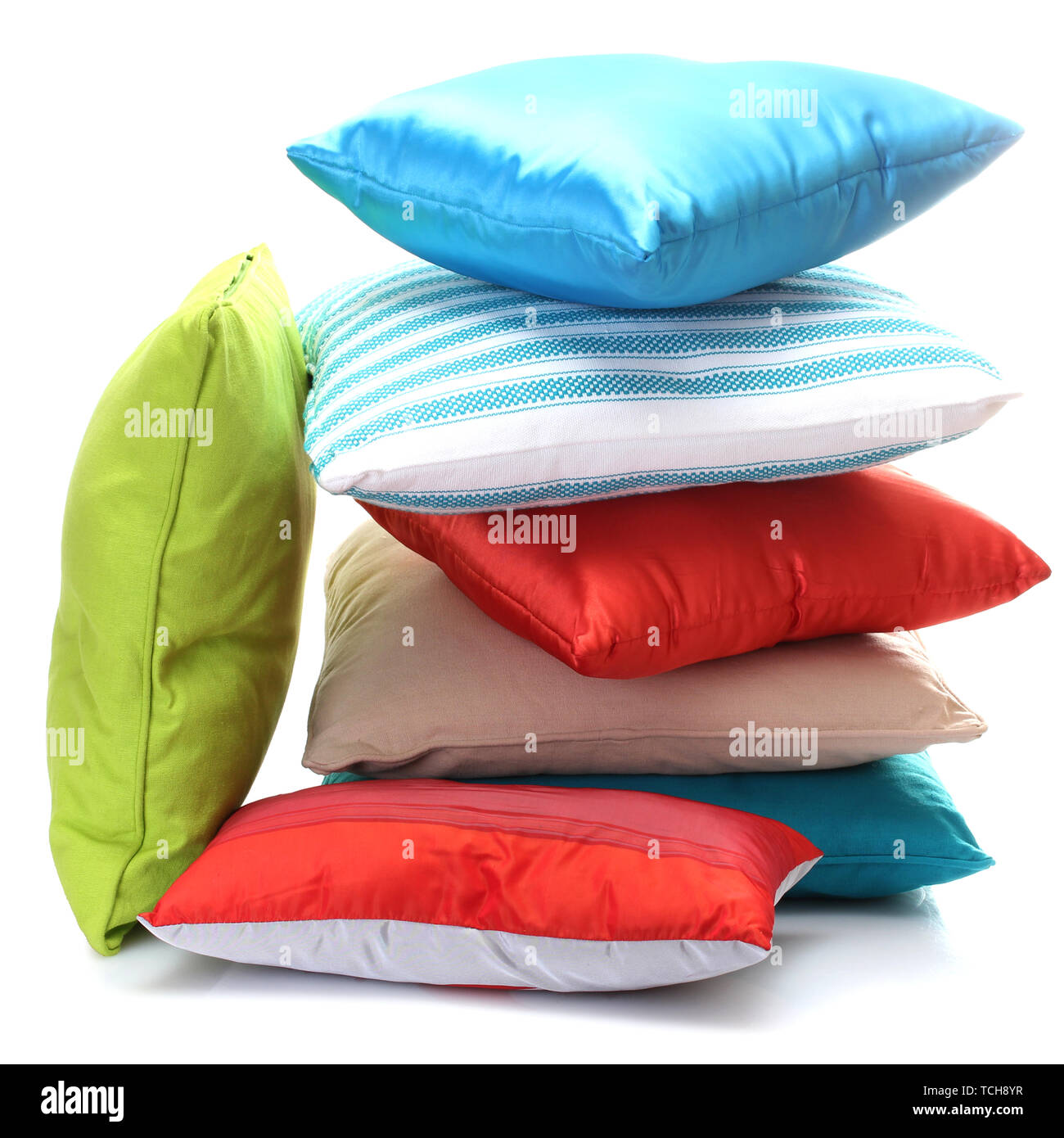 bright pillows isolated on white Stock Photo - Alamy