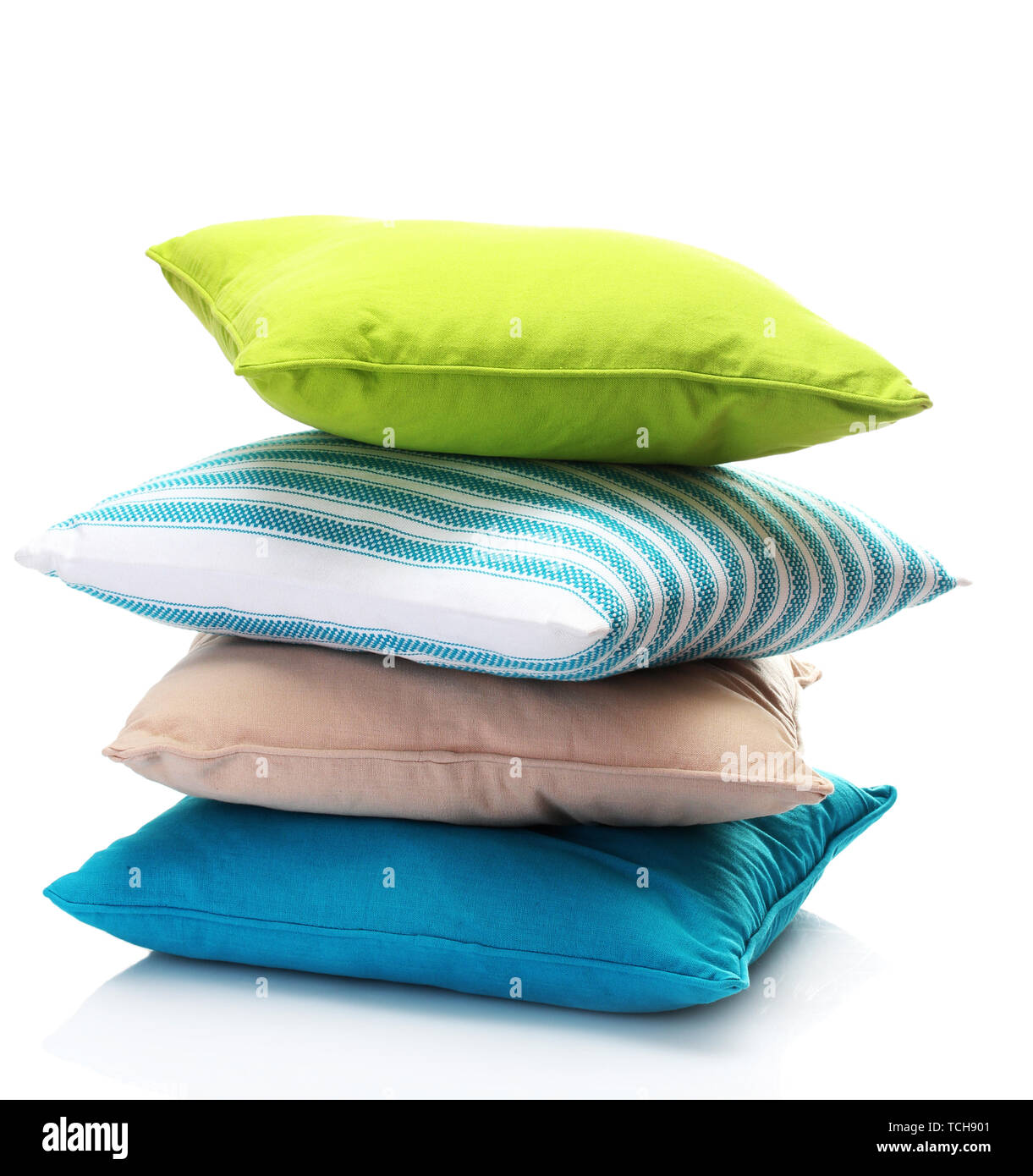 bright pillows isolated on white Stock Photo - Alamy