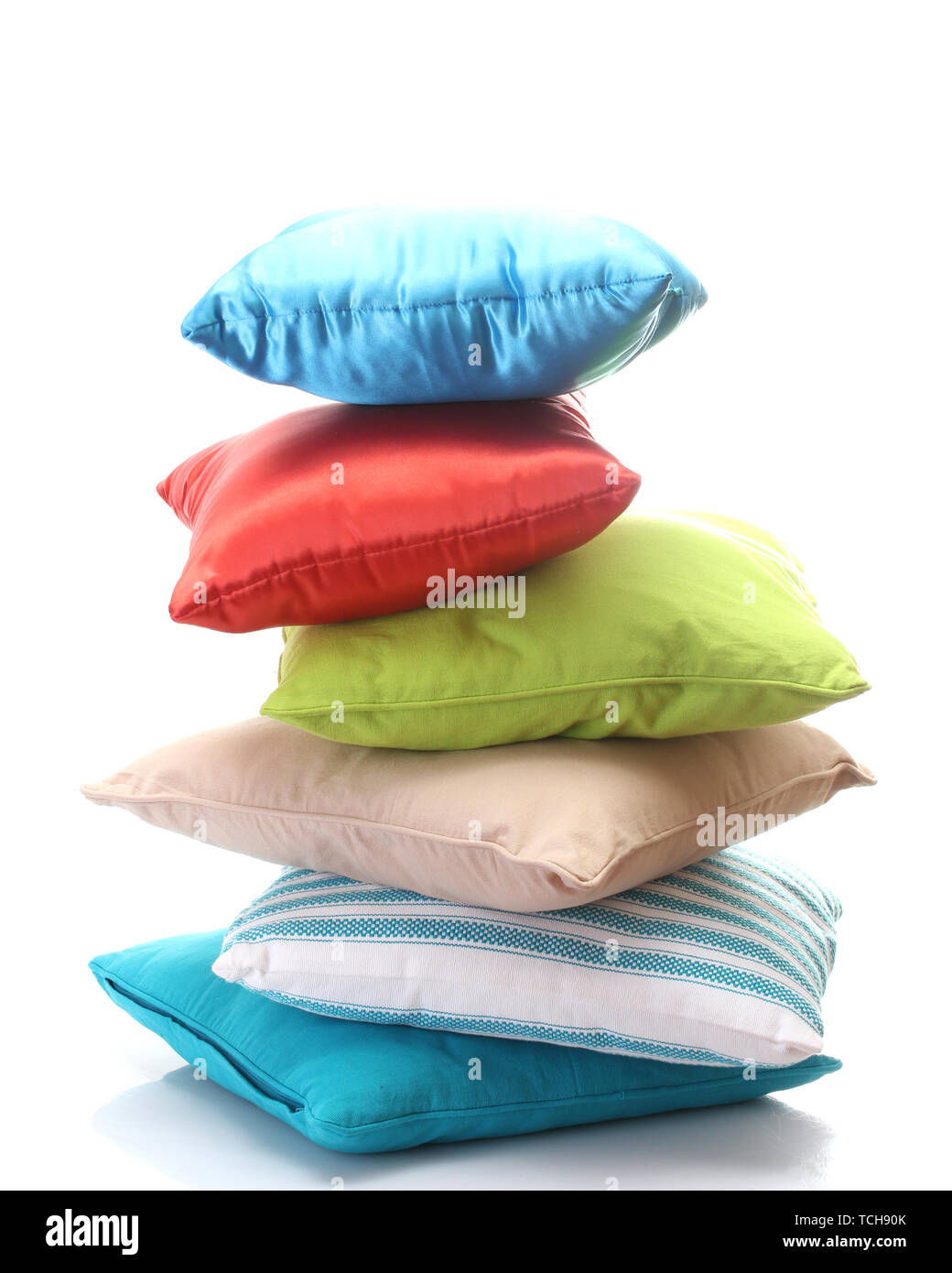 bright pillows isolated on white Stock Photo - Alamy