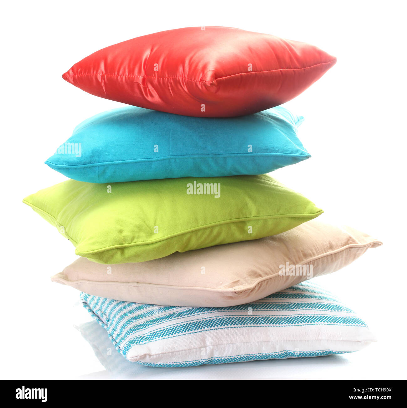 bright pillows isolated on white Stock Photo - Alamy