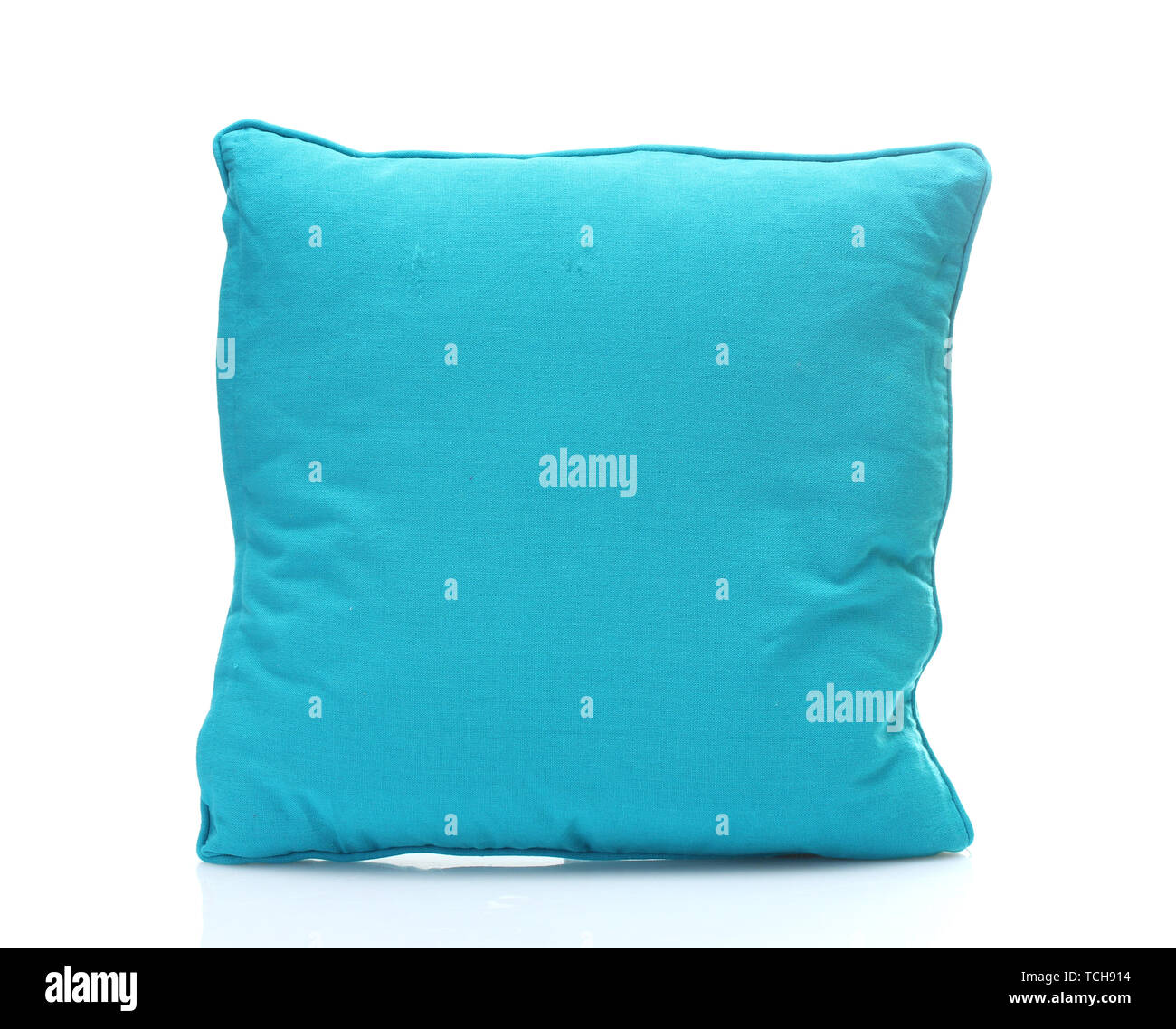 blue bright pillow isolated on white Stock Photo - Alamy