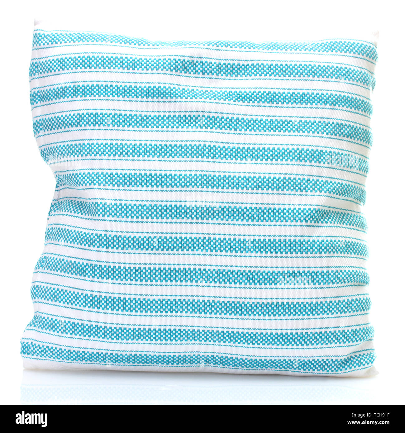 blue bright pillow isolated on white Stock Photo - Alamy