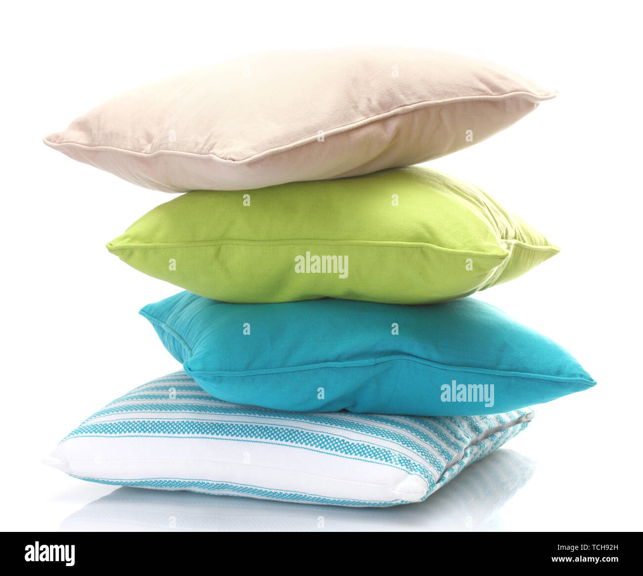 bright pillows isolated on white Stock Photo - Alamy